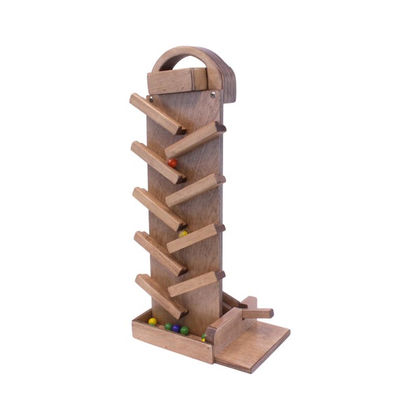 Wooden Marble Launcher Toy with Glass Marbles, Amish-Made – AmishToyBox.com