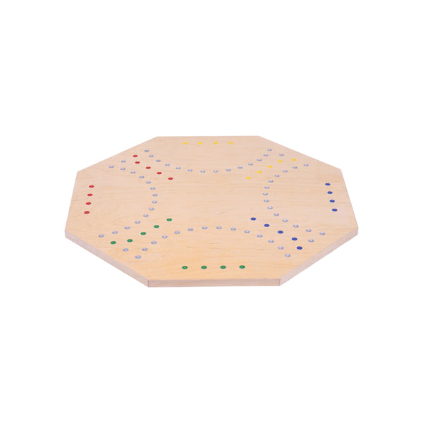 Wooden Marble Chase Game Set - Double-Sided 23" Wide Board ...